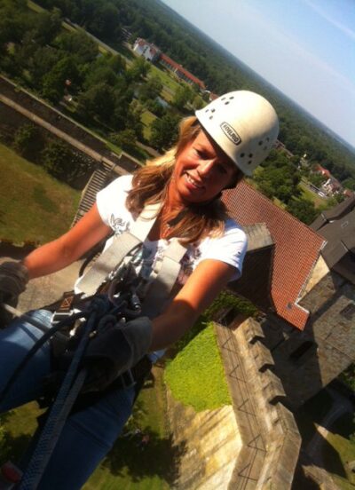 Tokkelen & Abseilen van het kasteel in Bad Bentheim